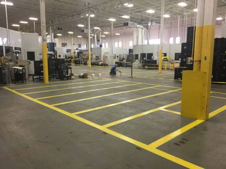 Commercial Safety Yellow Lines - All in One Remodeling